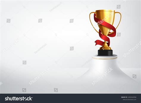 금색 트로피 컵으로 받침대 스톡 벡터로열티 프리 1899342058 Shutterstock