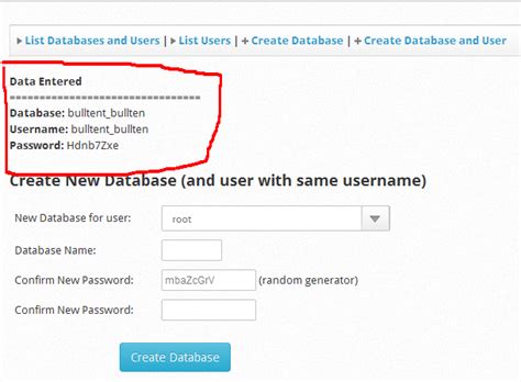 Create Database In Cwp Knowledgebase Bullten Web Hosting Solutions