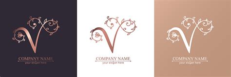 프리미엄 벡터 V 로고 몬노그램 레터링 엘리트 회사를 브랜딩하기 위한 개인 로고 또는 사인 꽃 식물에 대한 스톡 벡터 아트 및 기타 이미지 Istock