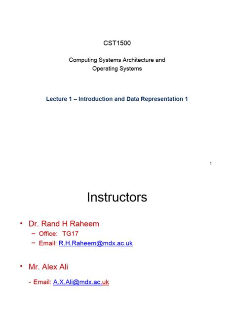 Lecture01 Introduction And Data Representation 1 Pdf Bit Byte