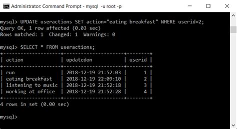 How To Update Timestamp Whenever Row Is Updated In Mysql