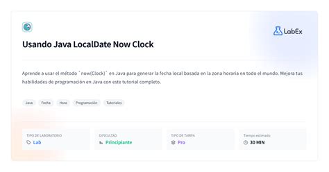 java fecha y hora tutoriales de programación labex