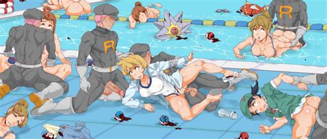 Ko1444 Golduck Magikarp Misty Pokemon Picnicker Pokemon
