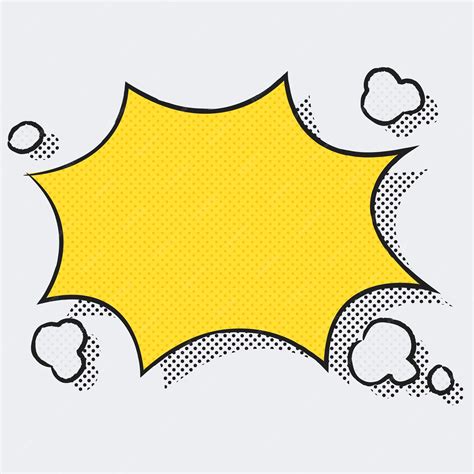 Premium Vector Callout Comics Cute Characters Yellow Text Bubble Sticker