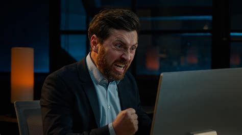 Premium Photo Annoyed Angry Businessman Caucasian Middleaged 40s Man