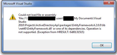 Asp Net Mvc Could Not Load File Or Assembly HRESULT 0x80131515 When