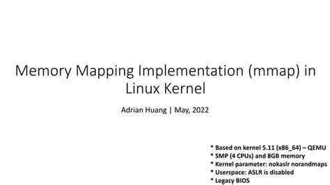 Memory Mapping Implementation Mmap In Linux Kernel Pdf