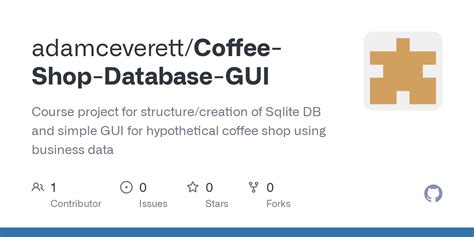 Github Adamceverettcoffee Shop Database Gui Course Project For