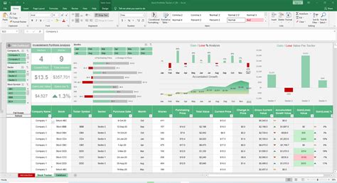 Stock Portfolio Tracker Excel Template Prntbl Concejomunicipaldechinu Gov Co