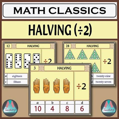 Halving Task Cards Activity Math Concepts Practice Fun Assessment