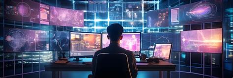 Premium Photo Futuristic Interaction Between Human And Artificial Intelligence In A Digital