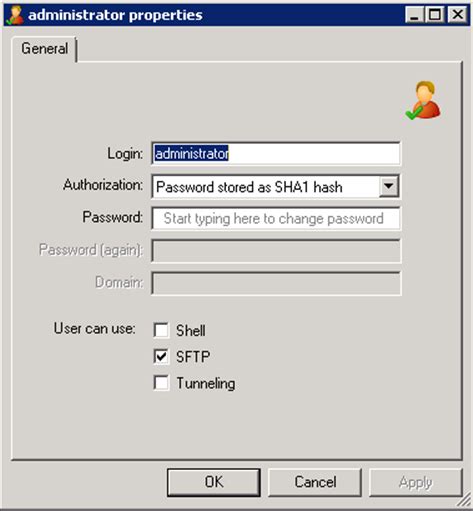 solved can t sftp ssh into freesshd server how to set up login id