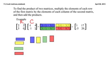 112 Multiplying Matrices Ppt