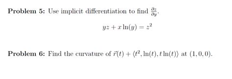 Solved Problem Use Implicit Differentiation To Find Yz Chegg
