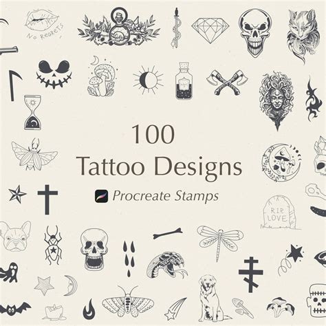 Small Tattoo Stencils Etsy