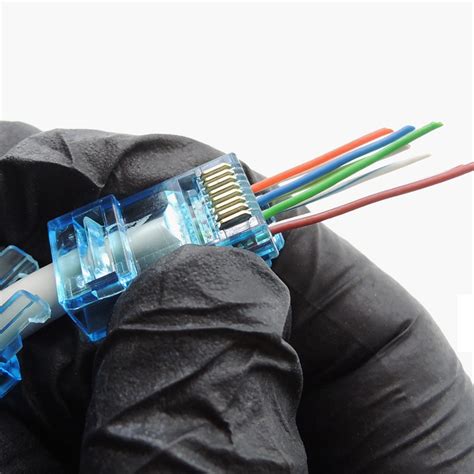 Cat6 Utp 관통형 Ez 커넥터 락부트 세트