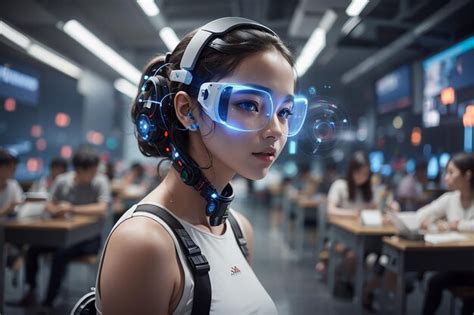 Premium Ai Image Ai Enhanced Language Learning Mastering Multilingualism In Futuristic