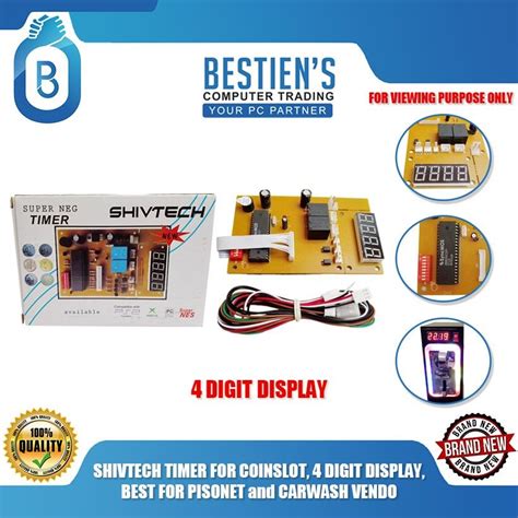 Shivtech Timer For Coinslot 4 Digit Display Best For Pisonet And