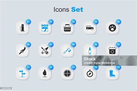 Set Compass Crossed Bullet With Arrow Quiver Arrows Road Traffic Sign