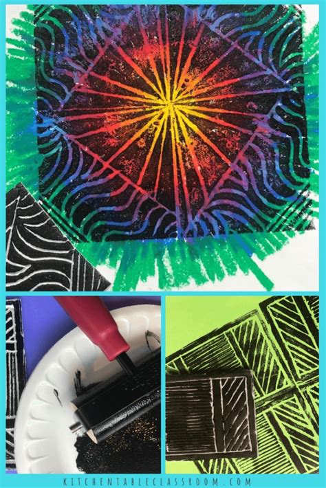 Styrofoam Printmaking Making Prints With Household Materials The Kitchen Table Classroom