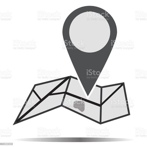 지도 기호에 핀 흰색 바탕에 지도 아이콘입니다 지도 핀 기호입니다 0명에 대한 스톡 벡터 아트 및 기타 이미지 0명 개념 개념과 주제 Istock