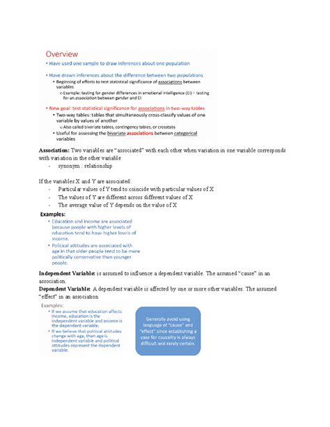 SOC 221 Part 7 SOC 221 Lecture Notes And Formulas Association