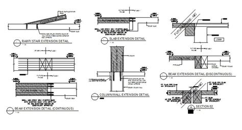 Ramp Or Stair Extension Detail Are Provided In This Autocad Dwg Drawing