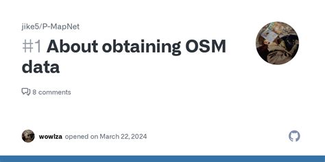 About Obtaining OSM Data Issue 1 Jike5 P MapNet GitHub
