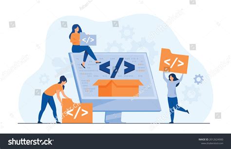 Software Engineer Concept Web Design Development Stock Vector Royalty Free 2012624900