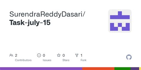 Github Surendrareddydasari Task July