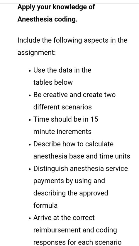 Solved Apply Your Knowledge Ofanesthesia Codinginclude The