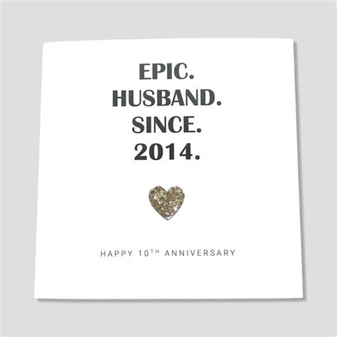 Wife 10th Wedding Anniversary Card Etsy
