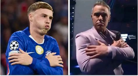 Robbie Williams Hits Cole Palmer Trademark Celebration At The World Cup