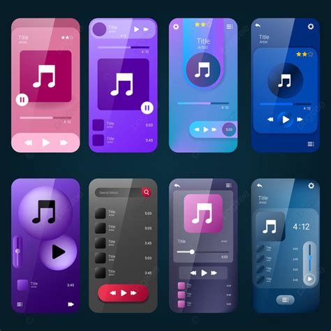 음악 플레이어 사용자 인터페이스 스마트 폰 죽 화 Png 일러스트 및 벡터 에 대한 무료 다운로드 Pngtree