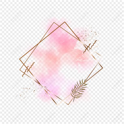 수채화 일러스트 골든 플랜트 테두리 골드요약아름다움 Png 일러스트 무료 다운로드 Lovepik