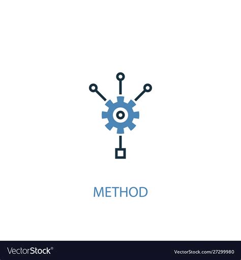 Method Concept 2 Colored Icon Simple Blue Element Vector Image