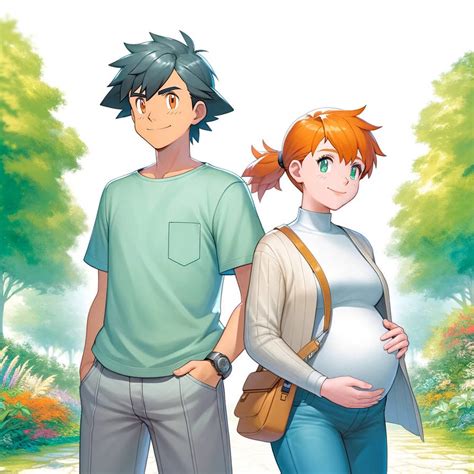 Ash And Pregnant Misty By Maruku24 On Deviantart