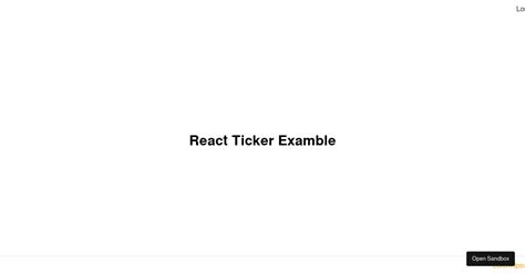 React Ticker Sample Codesandbox