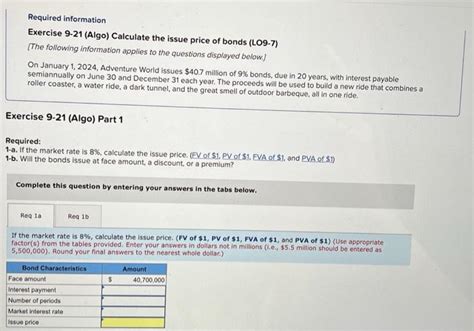 Solved Required Information Exercise Algo Calculate Chegg Com