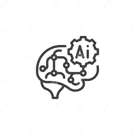 Deep Learning Line Icon Stock Illustration Illustration Of Thin 310893010