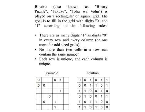 Bundle Binario Puzzles Printable Pdf 1000 Binary Puzzles To Keep Your Brain Young With Answers