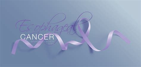 식도 암 인식 서 예 포스터 디자인입니다 현실적인 Periwinkle 리본 4 월은 암 인식의 달입니다 벡터 기민에 대한 스톡 벡터 아트 및 기타 이미지 Istock