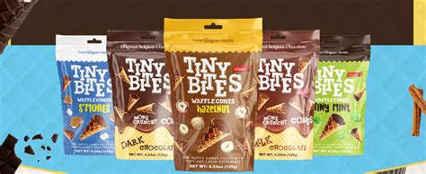 Tiny Bites Crispy Mini Waffle Cones Treats Premium Belgian Chocolate 424 Oz