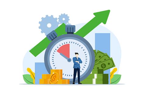 비즈니스 시간 관리 개념 마감일 플래너 조직 시작 프로젝트 팀 작업 일정 좋은 비즈니스 프로세스 효율적인 성공과 수익성 있는 비즈니스를 위한 제어 경영자에 대한 스톡 벡터