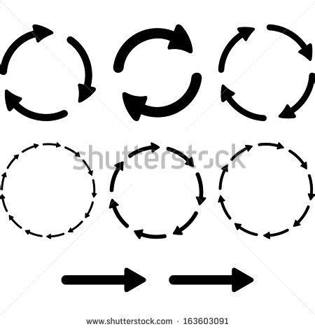 Arrow Pictogram Refresh Reload Rotation Loop Sign Set Simple Color Web Icon On White Background