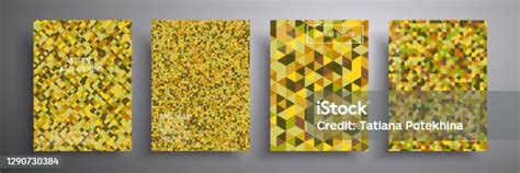 표지 그래픽 디자인 노란색 모자이크 기하학적 조성 브로셔 커버 운동 책 배너 잡지 및 전단지 현대 웹 사이트 템플릿 디자인