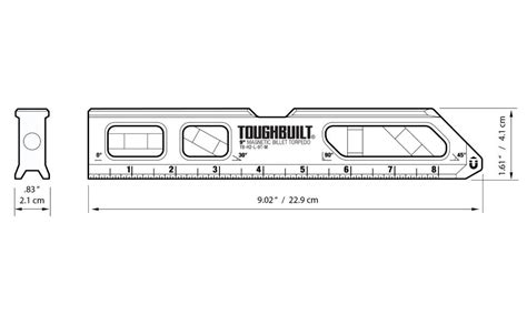 Toughbuilt 9 In Magnetic Billet Torpedo Level Tb H2 L 9t M