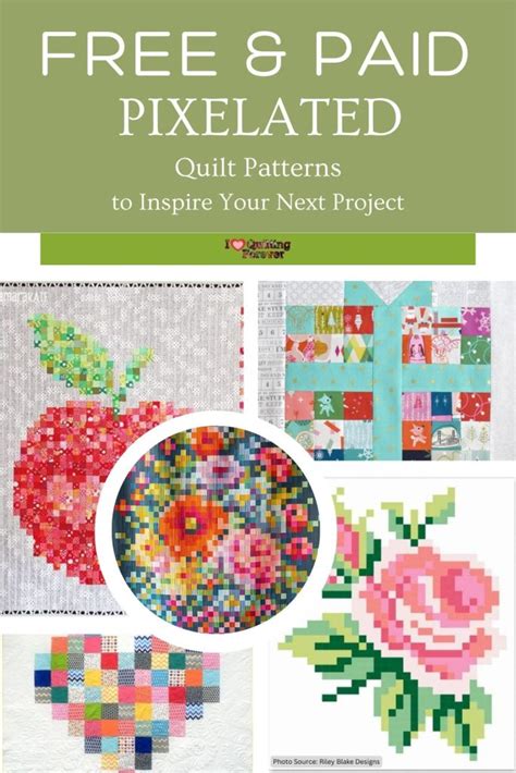 Top 6 Free Pixelated Quilt Patterns 7 Bonus Patterns For Sale I Love Quilting Forever