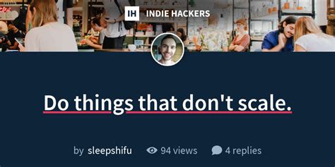 Do Things That Dont Scale