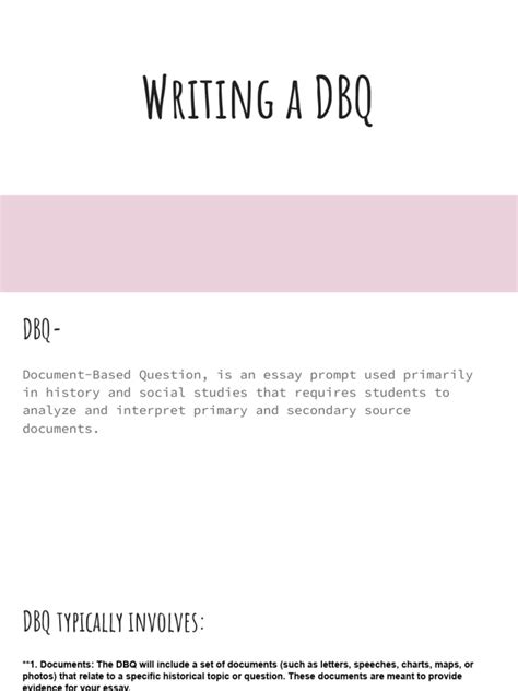 Writing A Dbq Pdf